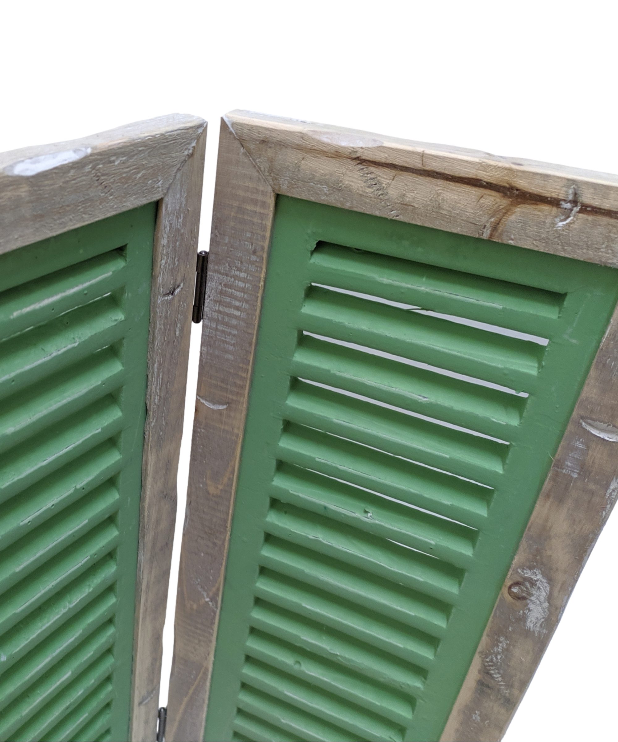 Raamscherm hout 52 cm - landelijke shutter als raam scherm groen ...